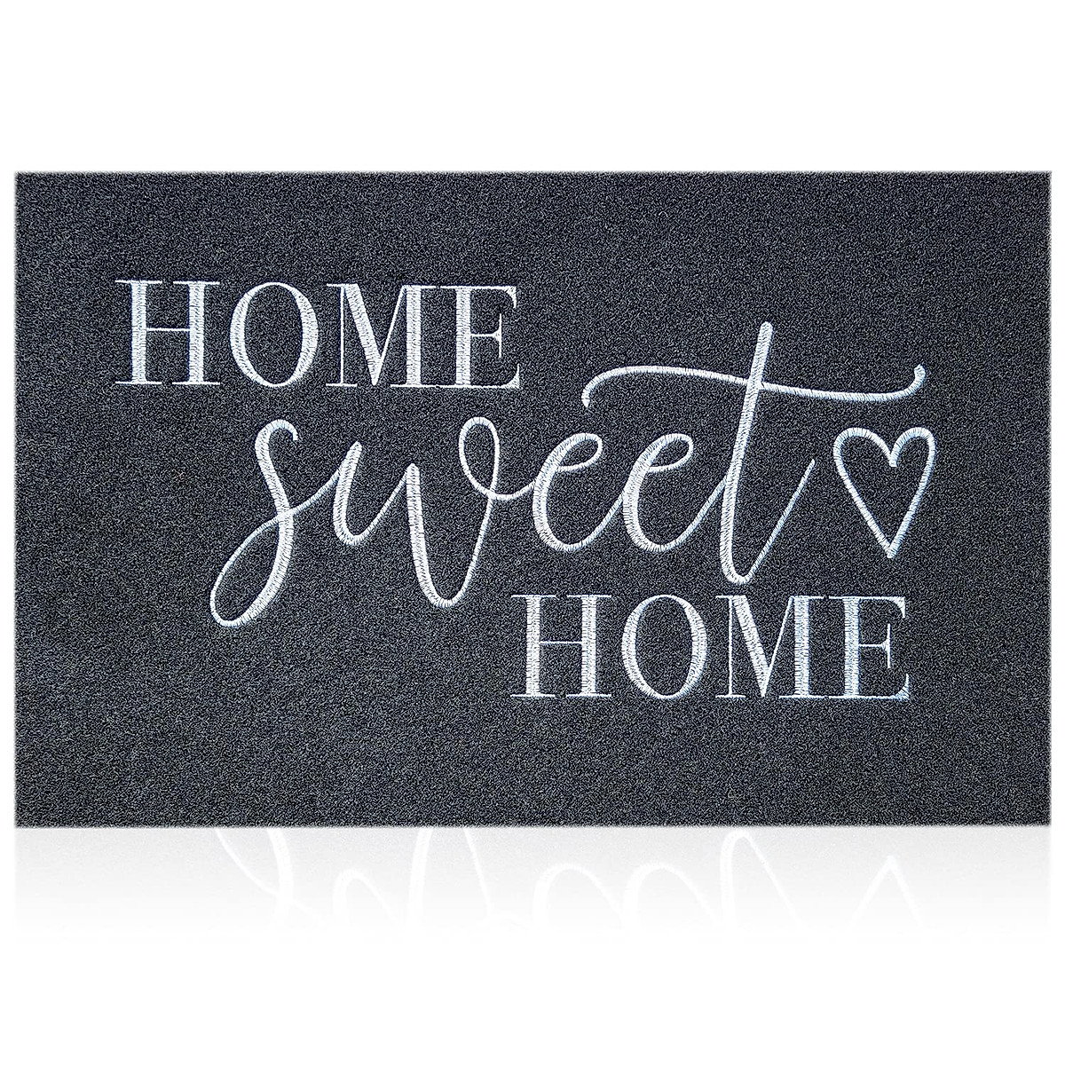 AAZZKANG Door Mats Outdoor Welcome Mat Indoor with Non Slip Rubber Backing Home Sweet Home Doormat Quickly Trap Dirt Easy to Clean Front Door Mat for Entrance Black