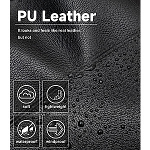 TLAENSON Boys Black Leather Jacket Studded Motorcycle Faux Leather Coat 4-5 Year Size 110