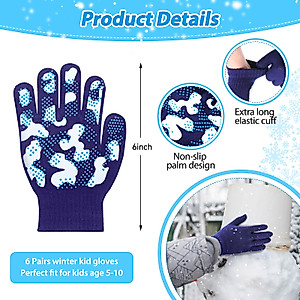 Suhine 18 Pcs Kids Beanies Scarves Gloves Set - Knitted Scarves, Wrap Winter Beanie Hat for Boys Girls 5-10