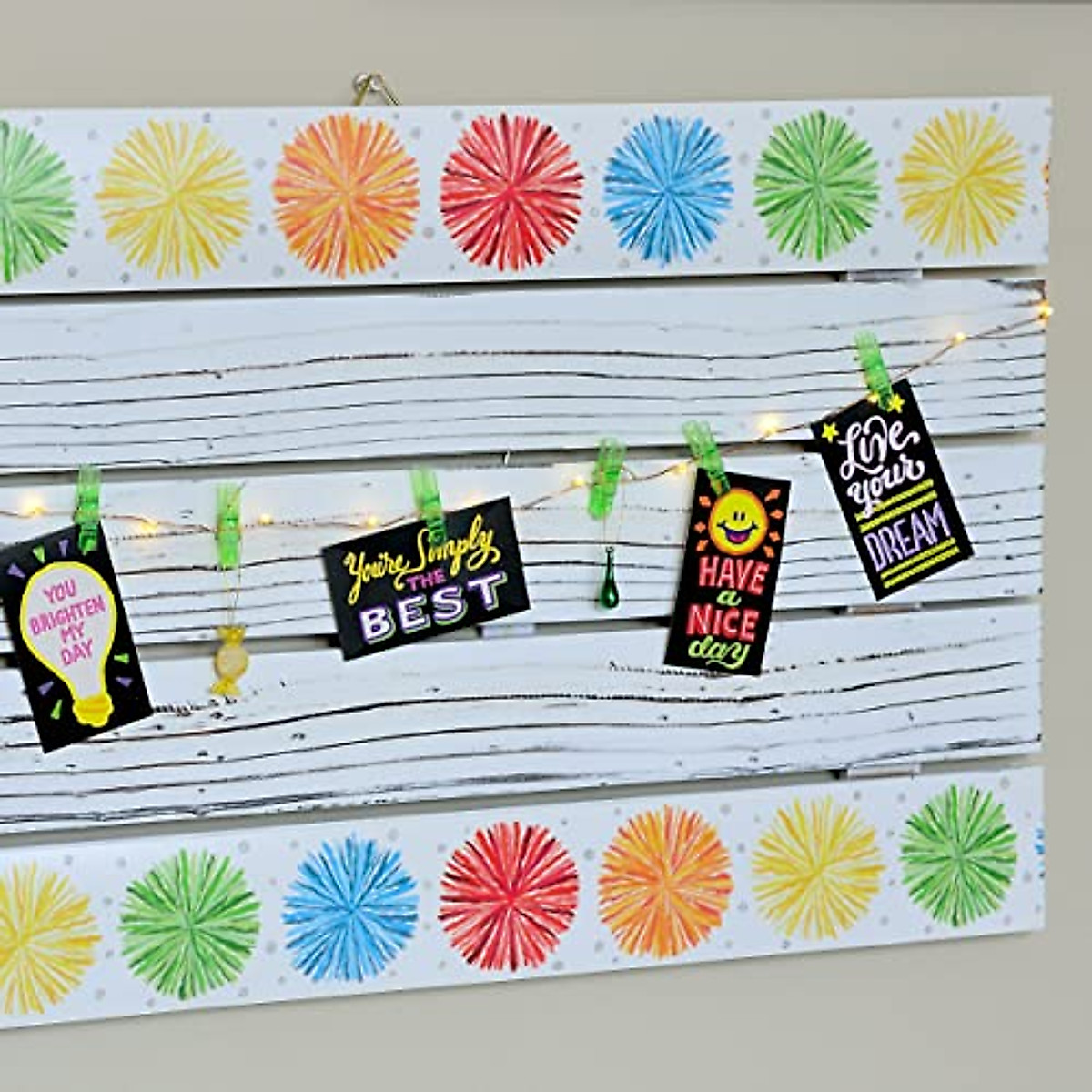 Youngever 52.5 ft Bulletin Board Borders for Classroom Decoration, Sunburst Design