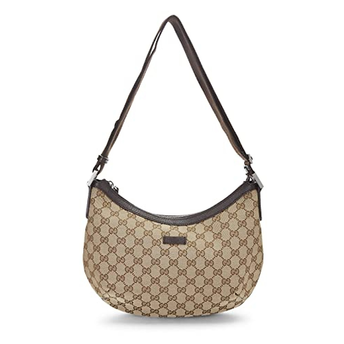 Gucci, Pre-Loved Brown Original GG Canvas Web Round Messenger Large, Brown