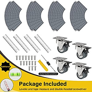 Goovilla Plant Stand with Wheels Heavy Duty, 1Pack Adjustable 15-22 Plant Caddy with Lockable Caster Wheels 440LBS, Rolling Plant Stand/Dolly/Roller for Indoor Outdoor Large Planter, Flower Pot,Gray