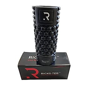 Ricks-ter Vibrating Foam Roller Intense 5-Speed Massage & Exercise Body Roller - Deep Tissue Trigger Point Performance, Back Muscle Recovery - Rechargeable