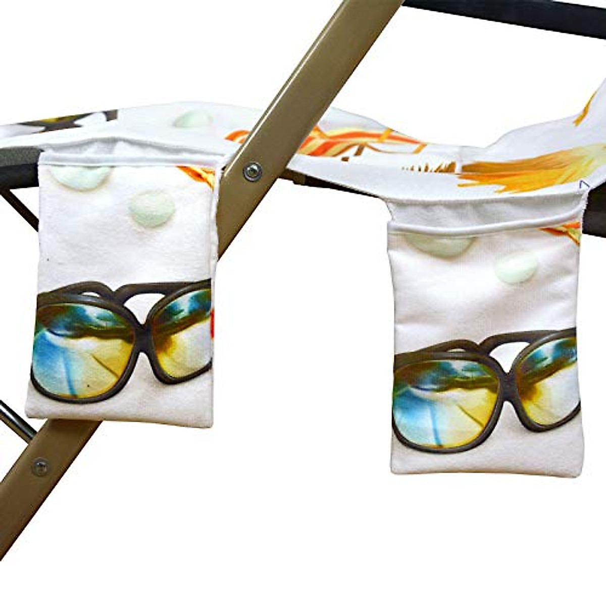 Beach Chair Cover Microfiber Beach Towel Patio Chaise Lounge Cover Pool Chair Cover Towel with Pockets Sunbathing Towel for Summer Hotel Holiday Garden, No Sliding