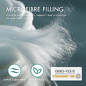 YUGYVOB Queen Mattress Pad, Pillow Top Cooling Mattress Topper with 8"-20" Deep Pocket, 600GSM Thick Bed Topper Mattress Cover Protector, Quilted Down Alternative Fill