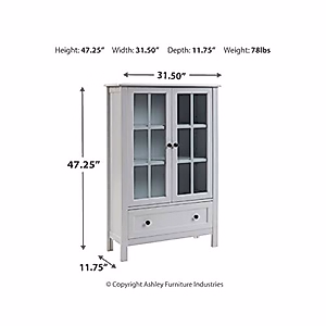 Signature Design by Ashley Miranda Accent Cabinet, 32"W x 12"D x 47"H, White