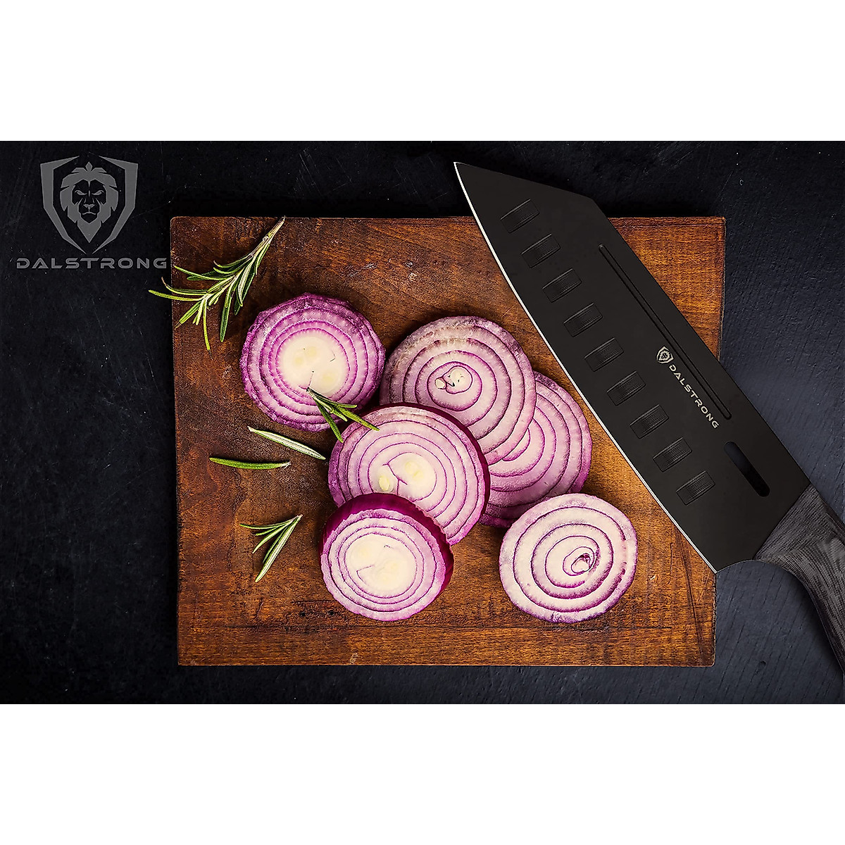 DALSTRONG Delta Wolf Series Santoku Knife 7" Bundled with Delta Wolf Series Paring Knife 4" with PU Leather Sheath - Black Titanium Nitride Coating - G10 Camo Handle