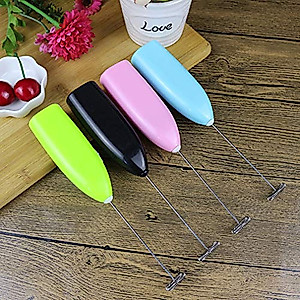 Milk Frother Handheld Mixer Foamer Coffee Maker Egg Beater Chocolate/Cappuccino Stirrer Mini Portable Blender Kitchen Whisk Tool(pink)