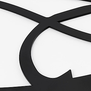 Personalized Metal Sign Custom House Address Numbers Plaque for Housewarming Monogram Signs for Apartment Home Outdoor Street Outdoor Wall Decor Black (12")