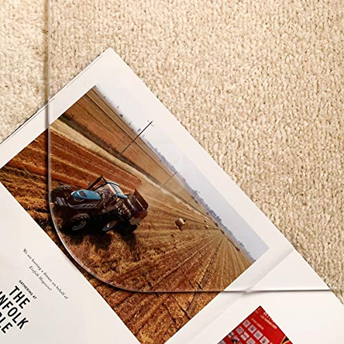 2Pack Crystal Clear 1/5" Thick 47" x 35" Heavy Duty Hard Chair Mat, Can be Used on Carpet or Hard Floor