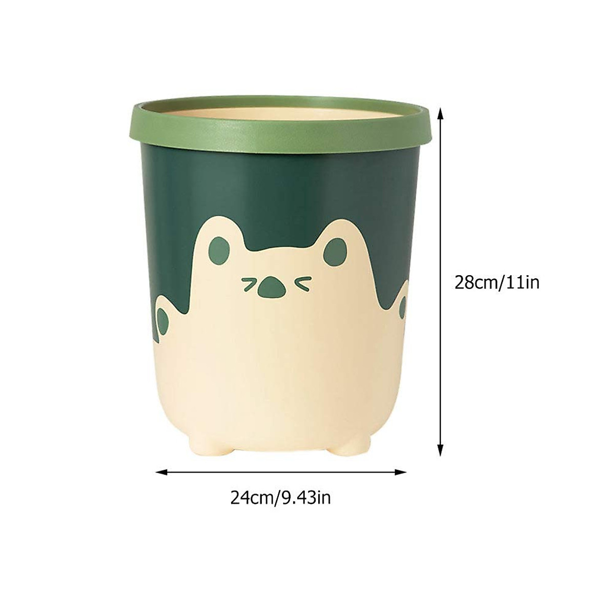 Hemoton 1pc Cartoon Trash Can Plastic Trash Can with Lid Plastic Garbage Bin Plastic Trash Container Kitchen Trash Bin Bathroom Plastic Garbage Can Plastic Pp Small Trash Can Office Mini