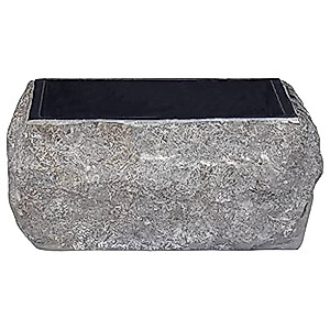 Sink Black 11.8"x11.8"x5.1" Marble,Modern Marble Sink for Bathroom and Vanity: Durable and Stylish Bath Fixtures，Bathroom Sinks