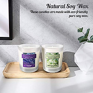 Housecret Pack of 12 Strong Scented Candles Gift Set with 6 Fragrances for Home and Women, Aromatherapy Soy Wax Glass Jar Candle