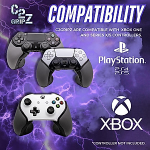 C2 Gripz Controller Grips Compatible with Xbox One | Compatible with Xbox Series X/S Controller | Ergonomically Engineered for Performance and Comfort | Non-Slip | Medium