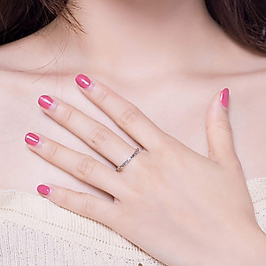 Lorrifal 925 Sterling Silver Handmade Fashion Retro Women's Plain Thin Ring Promise Love for Her | 2mm Width Comfort Fit Multi Size 7