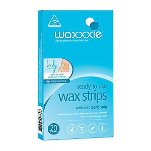 Waxxxie Ready To Use Body Strips 20pk Professional Large Pre Waxed Strips for Salon Quality Waxing from your Home