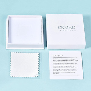 CRMAD Tulips Necklace Sterling Silver Crystal Flower Tulips Jewelry Mother's Day Gifts for Mom