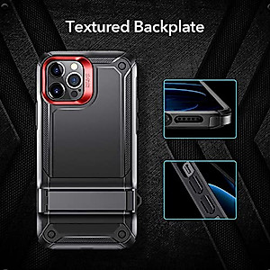 ESR [Military Grade Tested [10FT Shockproof] Compatible with iPhone 12 Case/iPhone 12 Pro Case (2020) [Heavy Duty Protection] [Vertical/Horizontal Stand] Rugged Case, for 6.1-Inch - Black