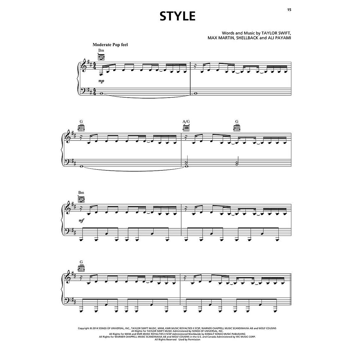 Taylor Swift - 1989 (Taylor's Version): Piano/Vocal/Guitar Songbook
