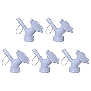 DOITOOL 5PCS Bottle Cap Sprinkler Head Plastic Bottle Watering Spout Bonsai Watering Can for Indoor Seedlings Plant Garden Watering Sprayer Nozzles (Grey)