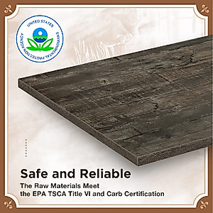 Rolanstar Wall Mounted Shelf with Hooks, Entryway Organizer Shelf with Storage Basket, Wall Mount Coat Rack with 6 Hooks, 24”Coffee Bar Hanging Shelf for Living Room,Bathroom,Kitchen,Grey