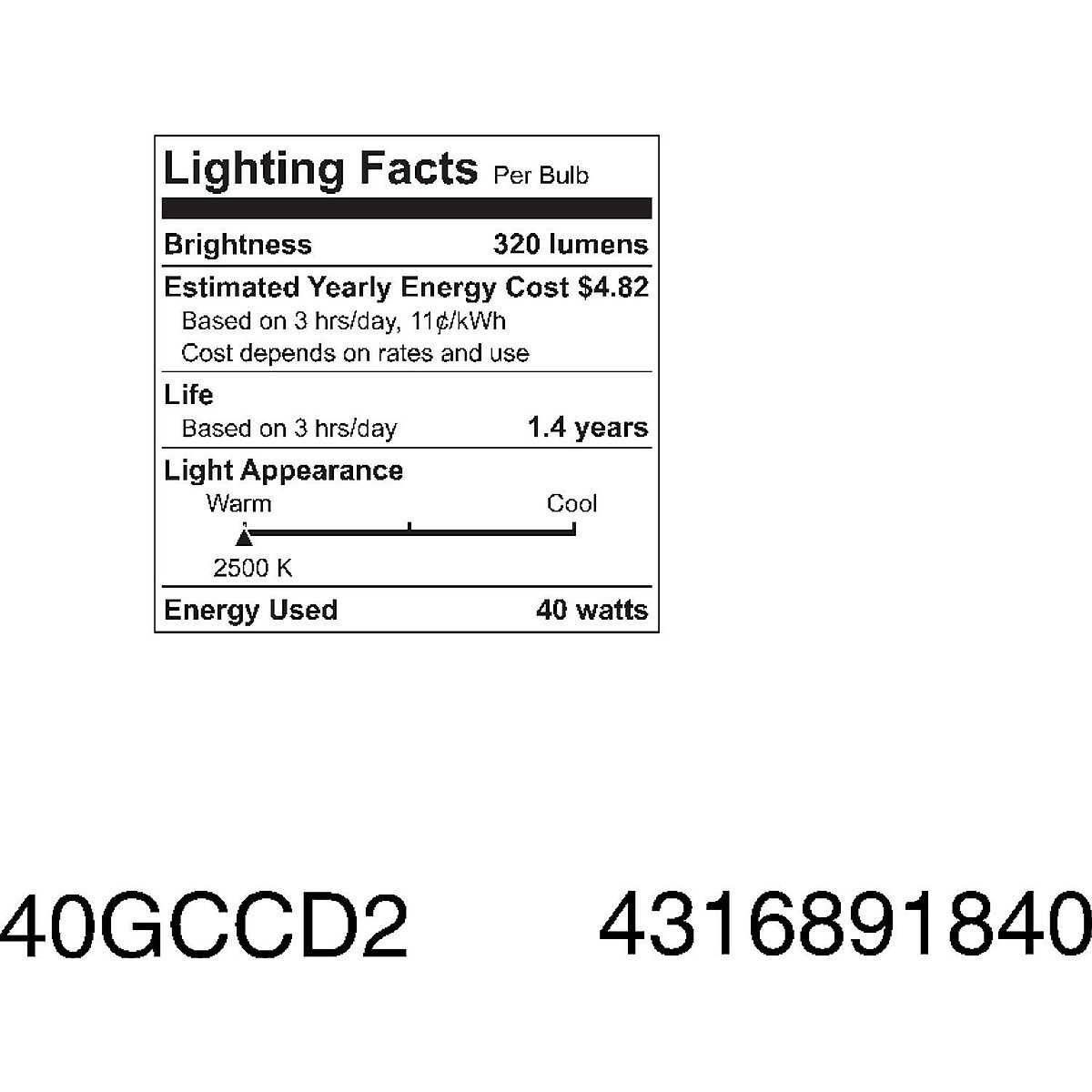 Ge Decorative Globe Bulb 40 W 320 Lumens G16-1/2 Candelabra 3 in. Clear Card 2 Count, Pack of 6 (Total 12)