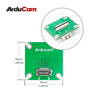 Arducam CSI to HDMI Adapter Board for Raspberry Pi HQ Camera 12MP IMX477 Camera Module, HDMI Cable Extension Module with 15pin 60mm FPC Cables