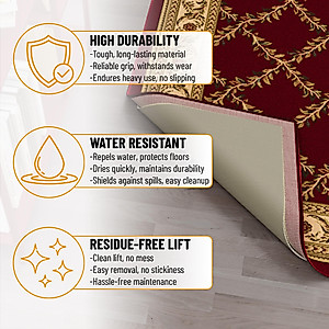 Ottomanson Non Slip Rug Pad Grip 3X10 1/8 Thick, Protection for Any Flooring Surface, Keep your Runner Rug and Area Rugs in place, 2'6'' x 9'11", Beige