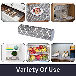 Jersow Non Slip 12"X240" Shelf Liner, Non Adhesive Drawer Liner, Waterproof Shelf Liners for Kitchen Cabinets/Refrigerator/Wire Shelving/Bathroom/Pantry-Heavy Duty, Durable,