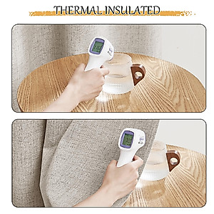 StangH 100% Blackout Curtains for Bedroom, Natural Linen Beige Curtains 84 inches Long Solid Thermal Insulated Farmhouse Drapes for Living Room Sliding Glass Door Nursery, W52xL84, 2 Panels