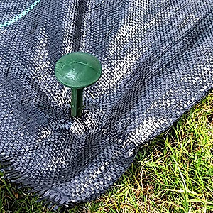 Nigh High Strength Plastic Garden Stakes Anchors Plastic Landscape Anchoring Spikes, 6.3 Inches, Pack of 50, for Garden Netting, Landscape Edging, Tents, Weed Cover (GS-2)