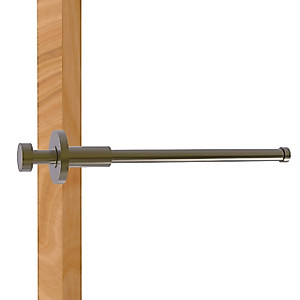 Allied Brass Fresno Collection Retractable Pullout Garment Rod, 10-Inch, Antique Brass