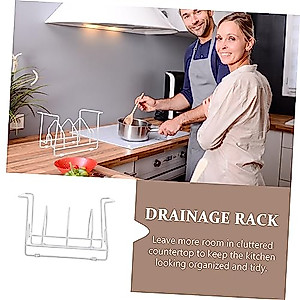 BESPORTBLE Drain Rack Sink Water Filter Sink Drying Rack Utensil Holder Dish Drying Rack Plate Cup Drying Tray Pan Lids Holder Tableware Stand Dish Racks for Kitchen Counter Tableware Holder