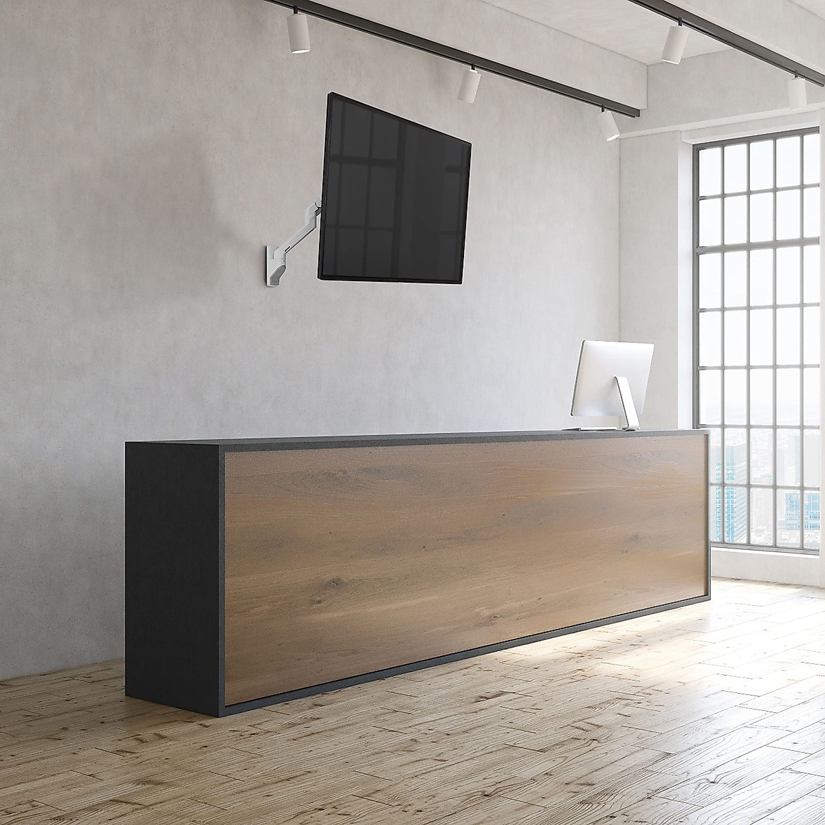 Ergotron – HX Single Ultrawide Monitor Arm, VESA Wall Mount – for Monitors Up to 49 Inches, 20 to 42 lbs, Less Than 8 Inch Display Depth – Standard Pivot, White