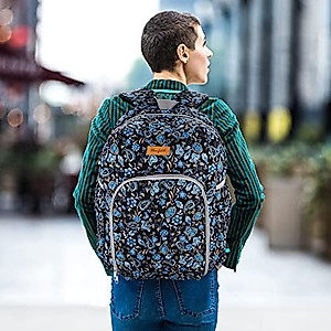 Hanfetch Yarn Storage Organizer Knitting Bag Backpack Large Size with Grommets Portable Crochet Bag Yarn Keeper for Yarn Skeins， Crochet Hooks, Knitting Needles and Other Accessories (Paisley)