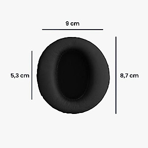 kwmobile Ear Pads Compatible with Cowin E7 Active Noise Cancelling Earpads - 2X Replacement for Headphones - Black