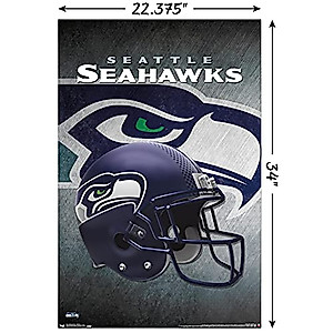 Trends International NFL Seattle Seahawks - Helmet 16 Wall Poster, 22.375" x 34", Unframed Version