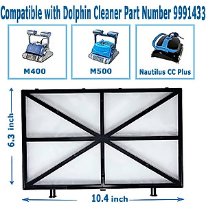 getalong Spring Filter Cartridges Compatible for Dolphin M500, M200, M400, Wave 90, ve 65, Oasis Z5, Sigma, C3,C4,Nautilus CC Plus Robotic Pool Cleaners, Part Number: 9991433-R4