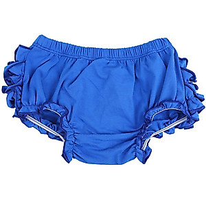 Wennikids Baby Girl's Cotton Shorts and Diaper Cover Bloomers X-Large Blue