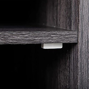 Nightstand with one-Door Storage Cabinet and Open Shelf