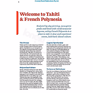 Lonely Planet Tahiti & French Polynesia 10 (Travel Guide)
