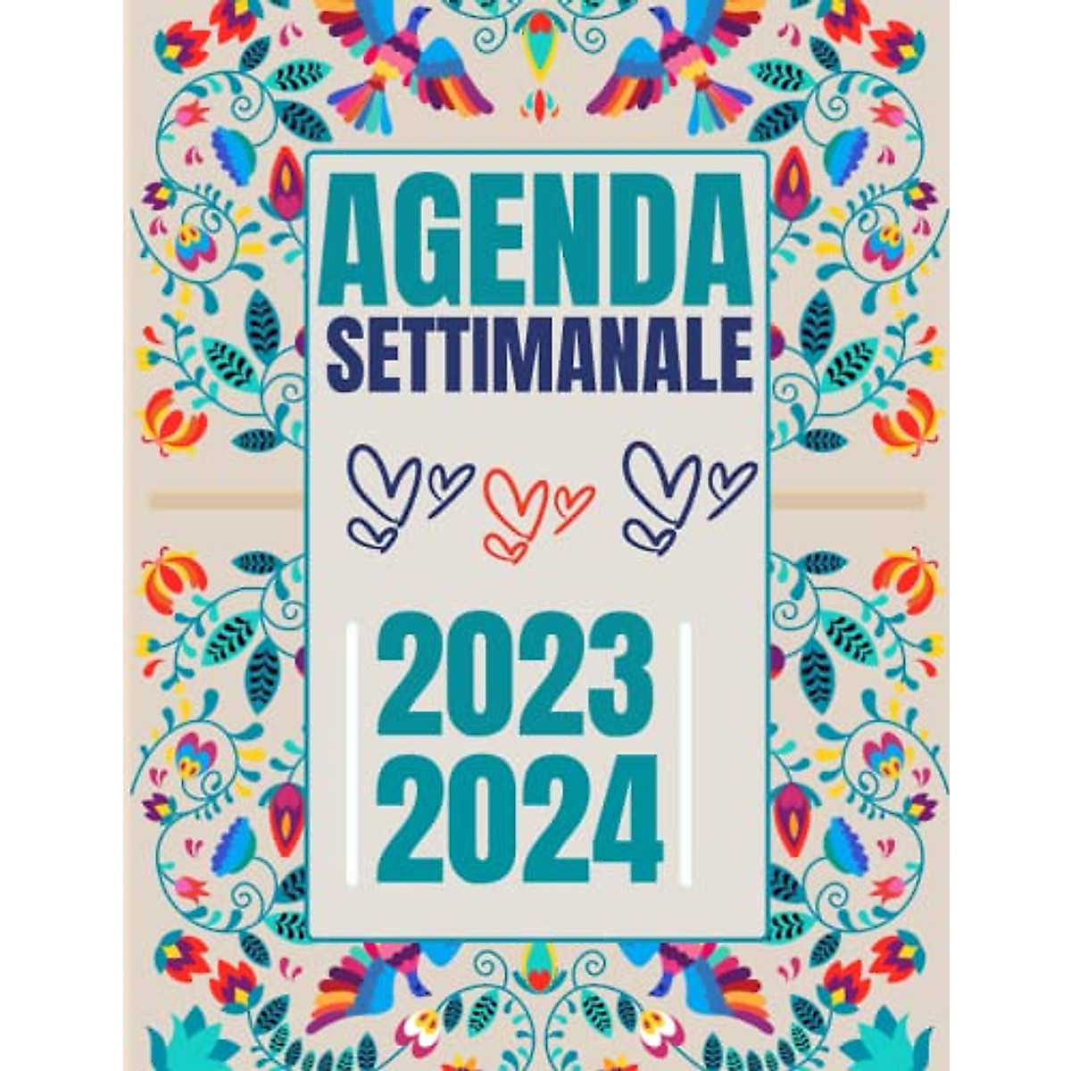 Agenda 2023-2024: Settimanale,18 mesi, luglio 2023-dicembre 2024, La settimana su una doppia pagina, calendario mensile e settimanale (Italian Edition)