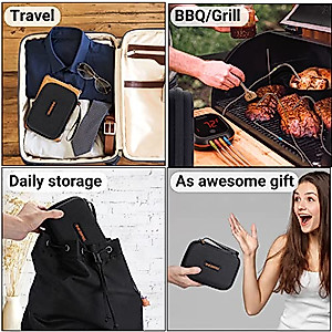 6.7x4.7x3 Inch Carrying Case for Grill Thermometer IBT-4XS, IBBQ-4T, IBT-4XC,IBT-4XP, INKBIRD Hard Drive Protective Carrying Case, EVA Storage Case for Thermometer ThermoPro & Soraken & Weber
