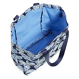 Vera Bradley Women's Recycled Lighten Up Reactive Large Family Tote Bag, Morning Shells Blue, One Size