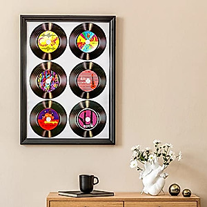 Drivoat 20 pcs CD Album Cover Posters Collage Kit, Aesthetic Pictures, Dorm Room Wall Records, Rock and Roll Music Party Decorations, Bedroom Decor for Teens Boys Girls, Black