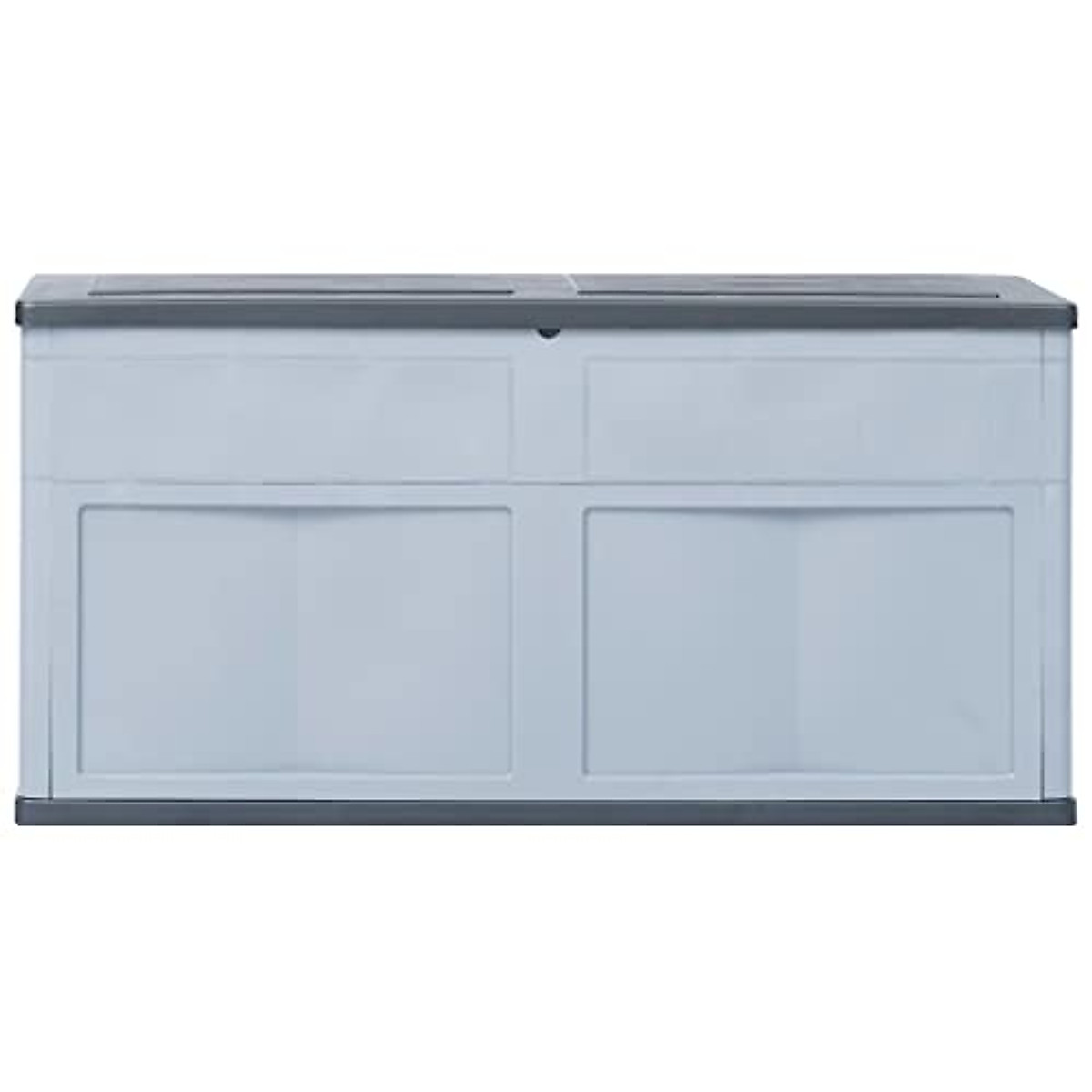 loibinfen Patio Storage Box 84.5 gal Gray Black Patio Garden Outdoor Storage Container for Toys, Furniture Deck box (Weight:18.34 lbs)