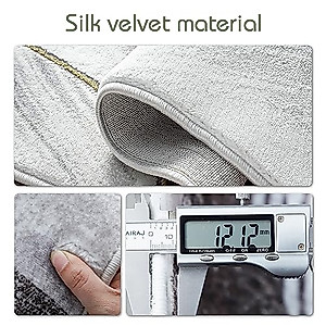 Boho Geometric Modern Area Rug for Bedroom, 9x12ft Memory Foam Indoor Carpet, Fluffy Rug for Living Room Bedside Room Decor - Silk Velvet