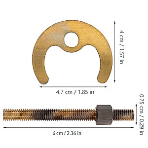 HEMOTON 2 Sets Horseshoe Mounting Accessories Kitchen Faucet Installation Kit Faucet Fixing Fitting Set Washers Sink Faucet Bracket for Repairing Faucet Sink Accesorios Lengthen