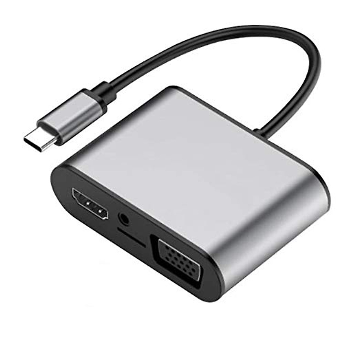High-Speed 8 In 1 USB Splitter With 4K HDMI 2 USB 2.0 And 1 USB 3.0 1080P VGA USB-C Power Delivery 3.5mm Audio Support TF Card Reader Compatible For Flash Drive Laptops And More USB Hub Adapter Portab