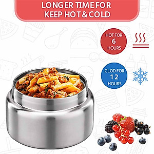 MAISON HUIS 8oz Soup Thermos Wide Mouth Vacuum Insulated Thermos Food Jar, Leak Proof Stainless Steel Food Thermos for Hot&Cold Food Kids Food Lunch Soup Container for School Travel(Pink)